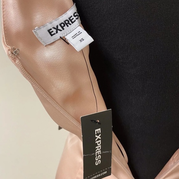 Express | Dresses | Express Ruched Faux Wrap Mini Slip Dress Xs Nwt ...